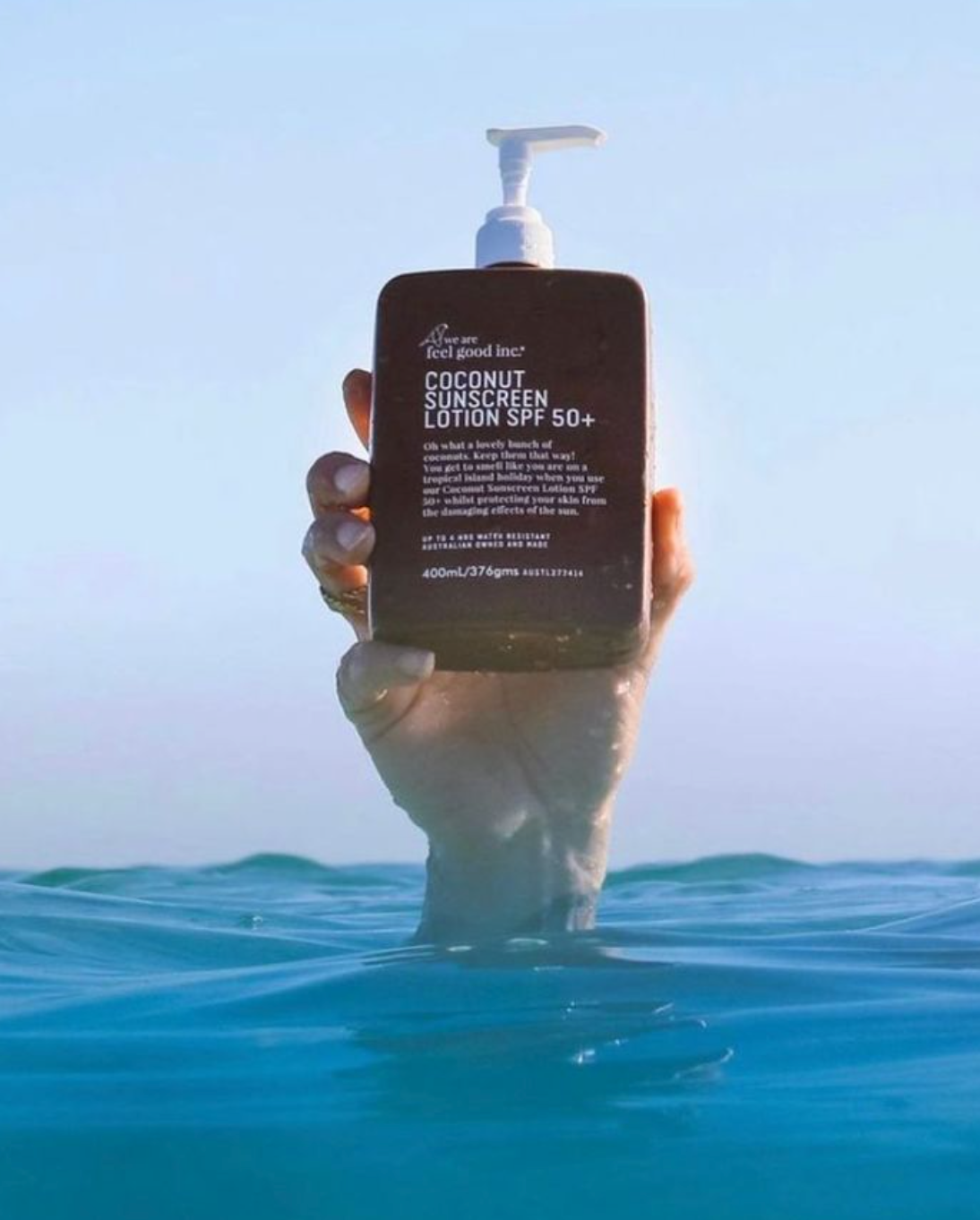 We Are Feel Good Natural Sunscreen SPF50 Coconut 400ml